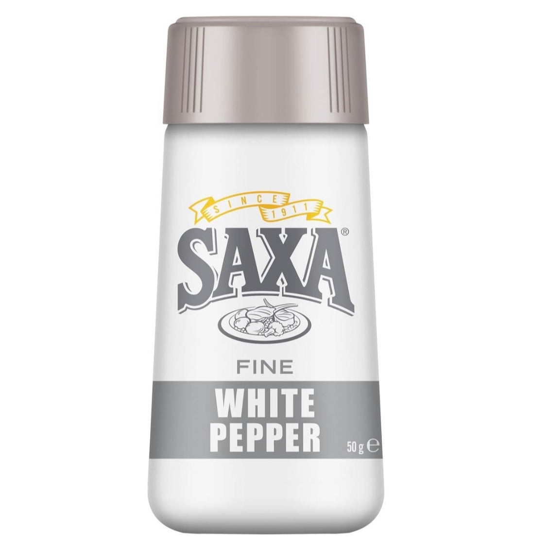 Saxa White Pepper 50g – Fastlink Wholesale